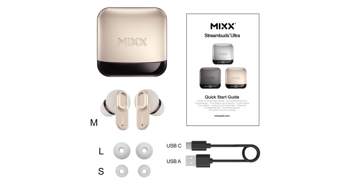 MIXX StreamBuds Ultra Mini True Wireless Earbuds headset Champagne