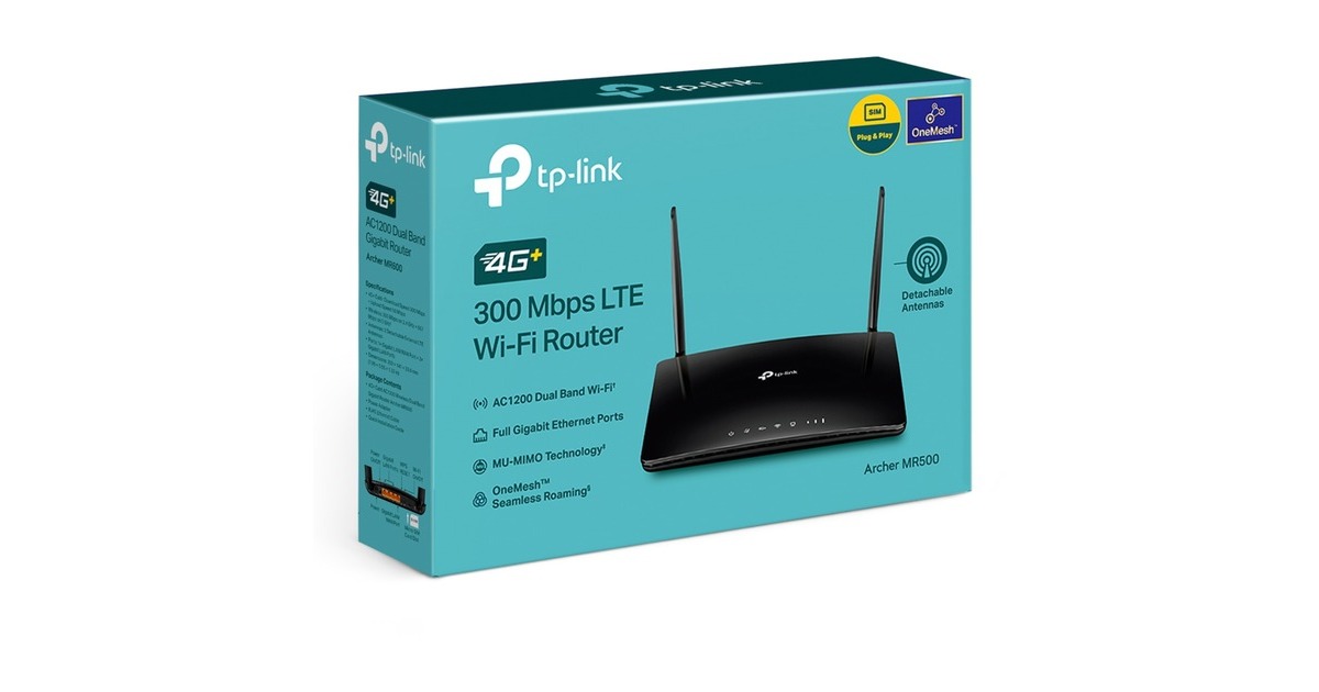 TP-Link Archer MR500 wlan lte router Zwart, 4G/LTE