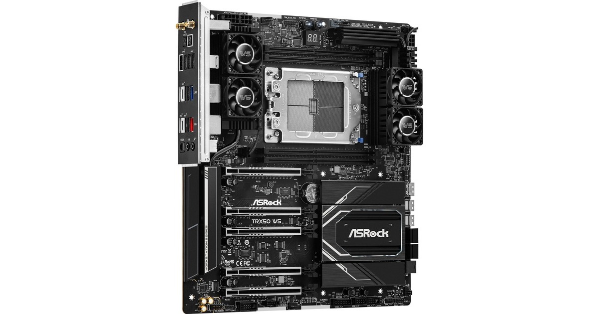 ASRock TRX50 WS socket sTR5 moederbord Zwart, RAID, 2,5Gb-LAN, WLAN, BT ...
