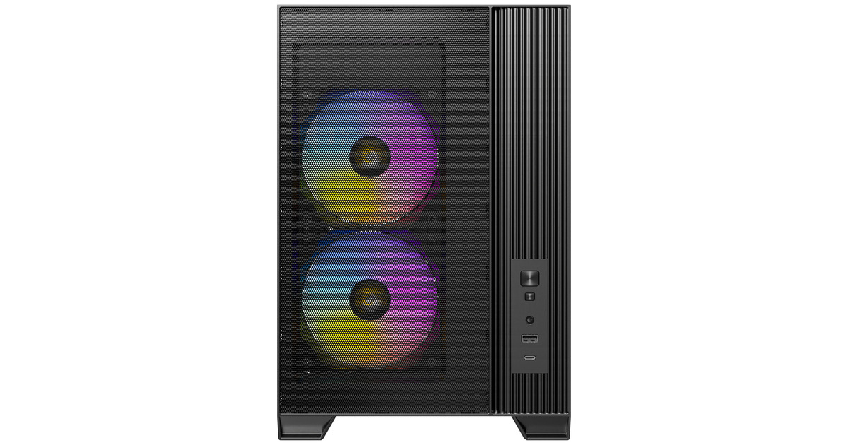 Antec FLUX M mini tower behuizing Zwart | 1x USB-A | 1x USB-C ...