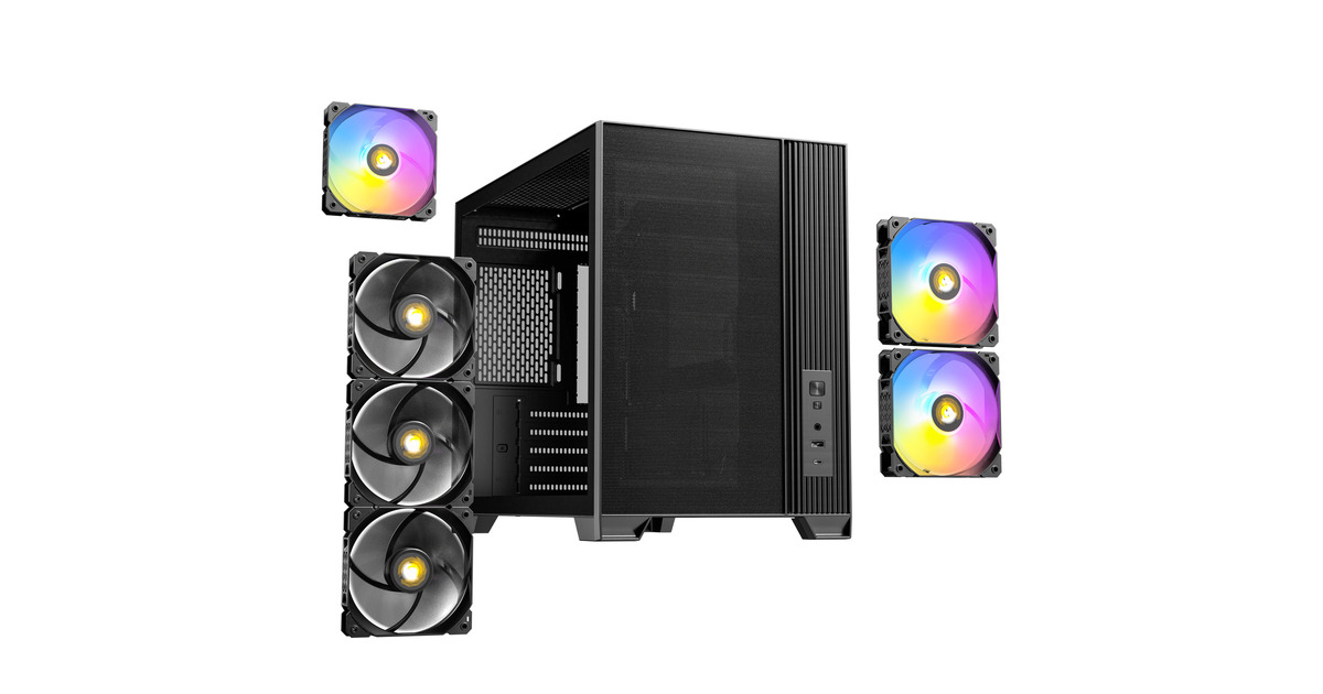 Antec FLUX M mini tower behuizing Zwart | 1x USB-A | 1x USB-C ...
