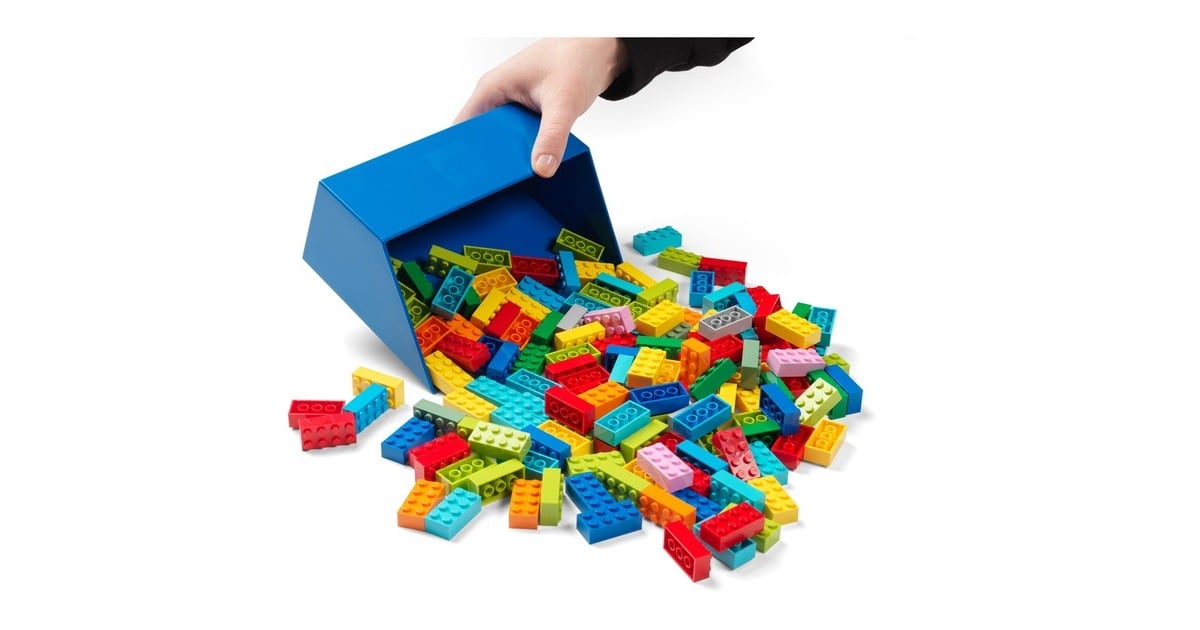 Room Copenhagen LEGO Brick Scooper Set 2-delig opbergdoos Rood/blauw
