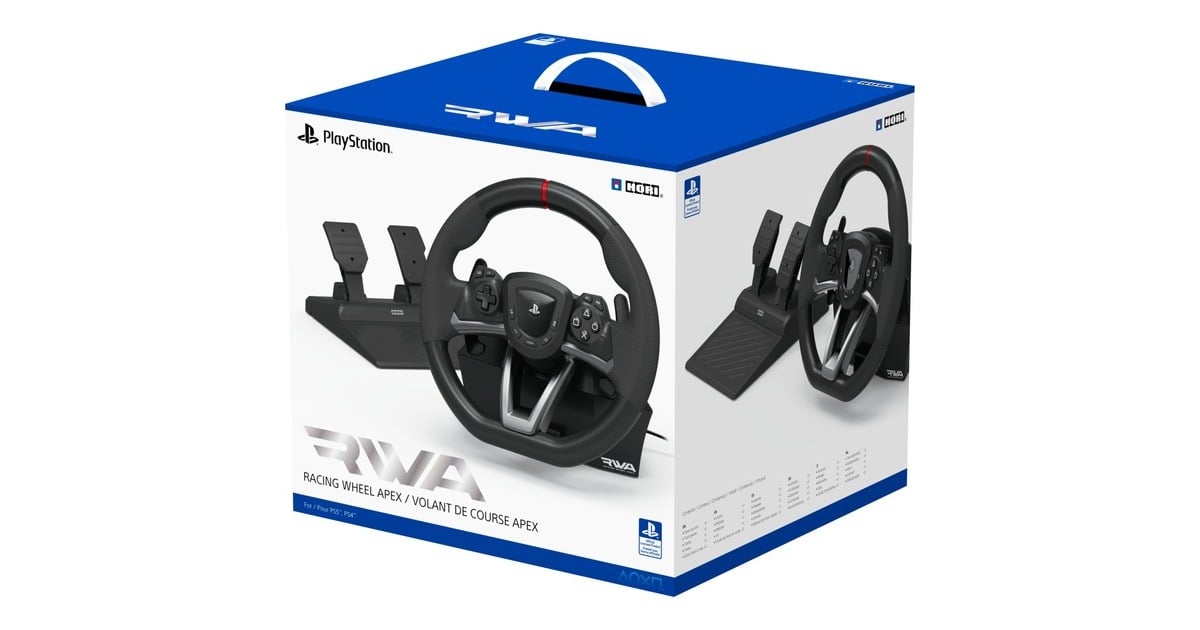 HORI Racing Wheel APEX stuur Zwart, PlayStation 5, PlayStation 4, PC