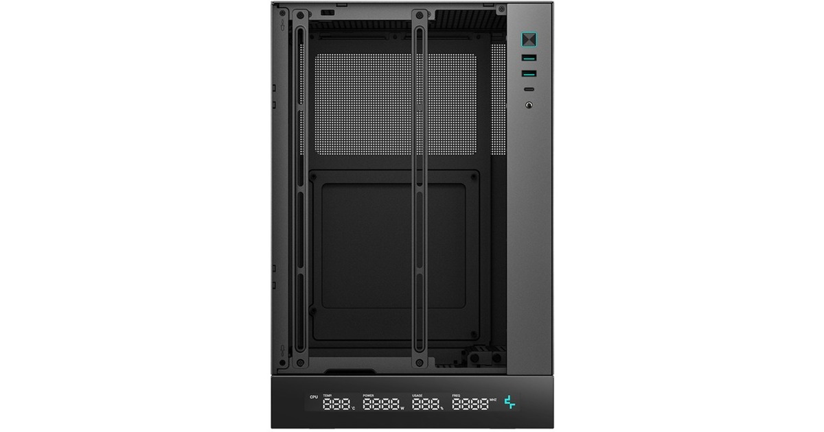 Deepcool CH170 DIGITAL mini tower behuizing Zwart | 2x USB-A | 1x USB-C