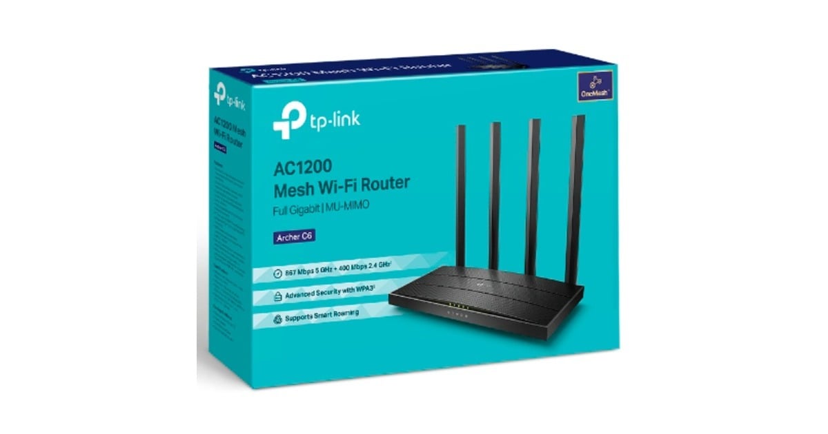 TP-Link Archer C6 V4.0 router Zwart