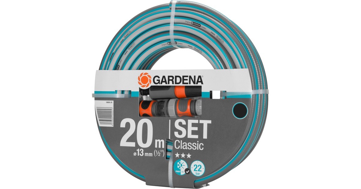 GARDENA Classic slang 13 mm (1/2"), met accessoires Grijs/turquoise ...