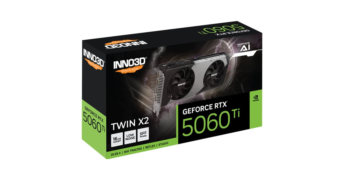 INNO3D GeForce RTX 5060 Ti TWIN X2 16GB grafische kaart 3x DisplayPort ...