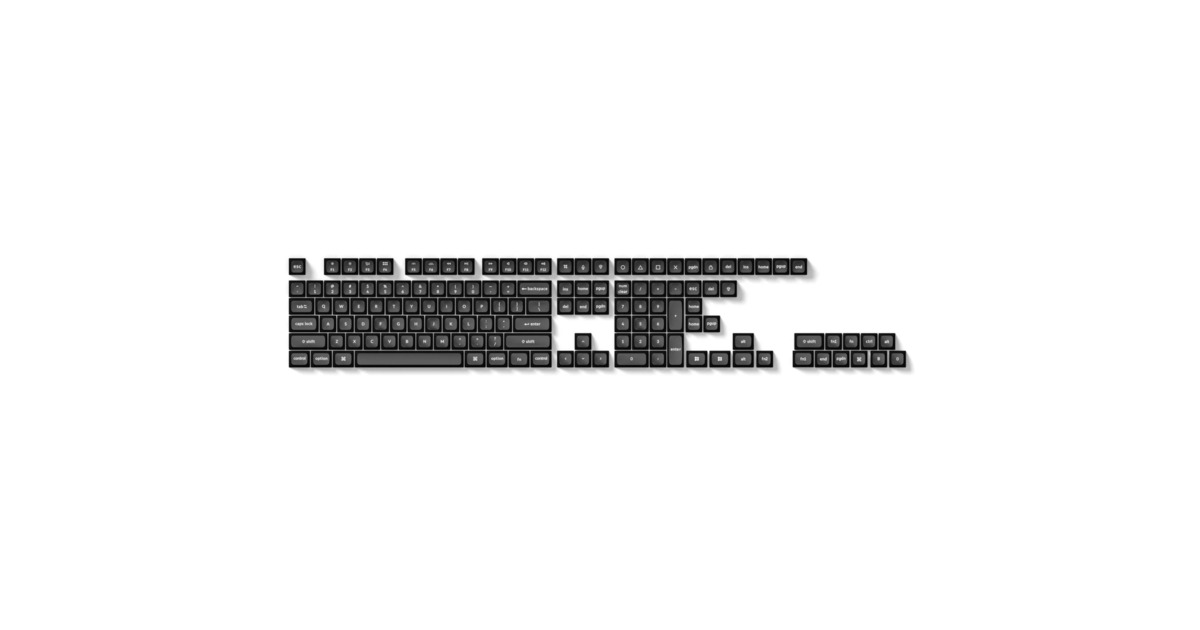 Keychron Double Shot KSA PBT Keycap Volledige Keycap-set keycaps Zwart
