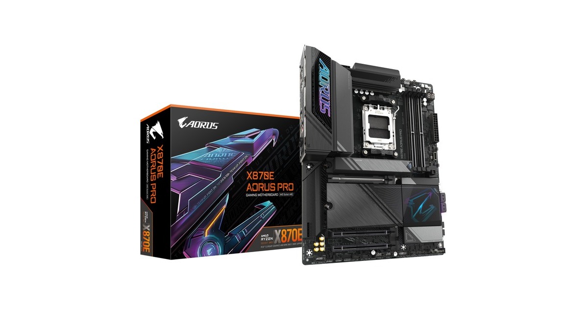 GIGABYTE X870E AORUS PRO socket AM5 moederbord Zwart, RAID, 2.5 Gb-LAN ...