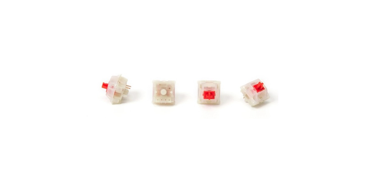 Keychron Gateron KS-3 Milky Pro Red keyboard switches Rood/wit, 110 stuks