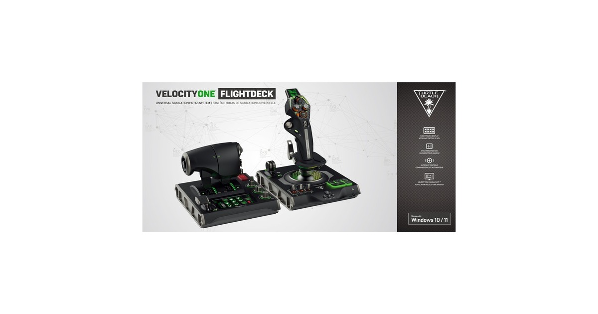 Turtle Beach VelocityOne Flightdeck gaming hotas Zwart, Windows 10/11