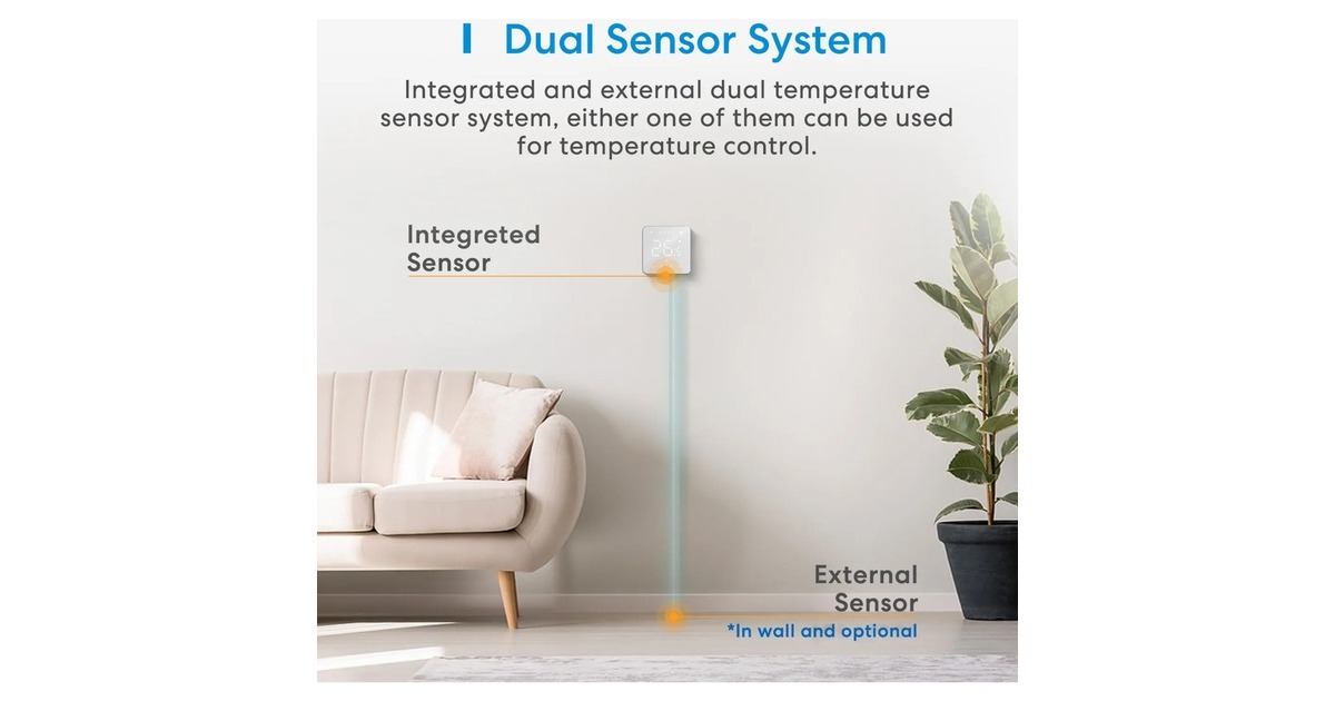Meross MTS200W Smart Wi-Fi Thermostat for Boiler/Water Heating System Wit