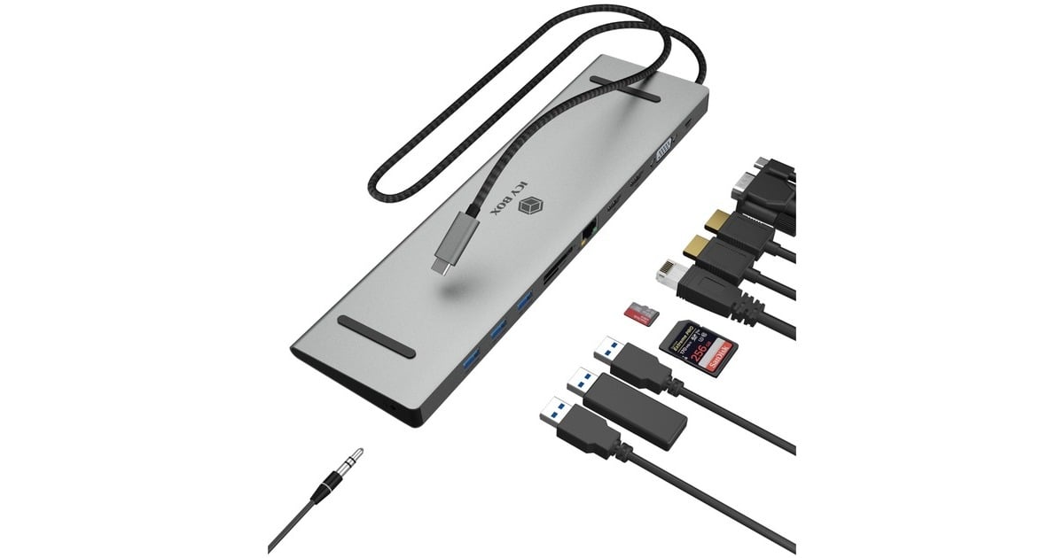 ICY BOX 11-in-1 docking station IB-DK2106a-CPD Zilver