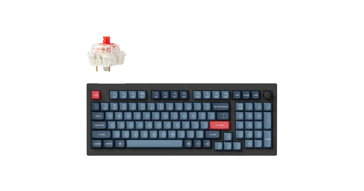 Keychron V5 Max-D1, toetsenbord Zwart, US lay-out, Gateron Jupiter Red ...