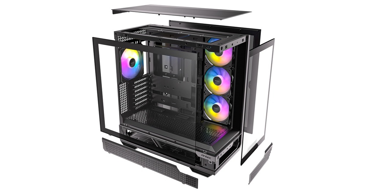 Antec C7 ARGB midi tower behuizing Zwart | 2x USB-A | 1x USB-C ...