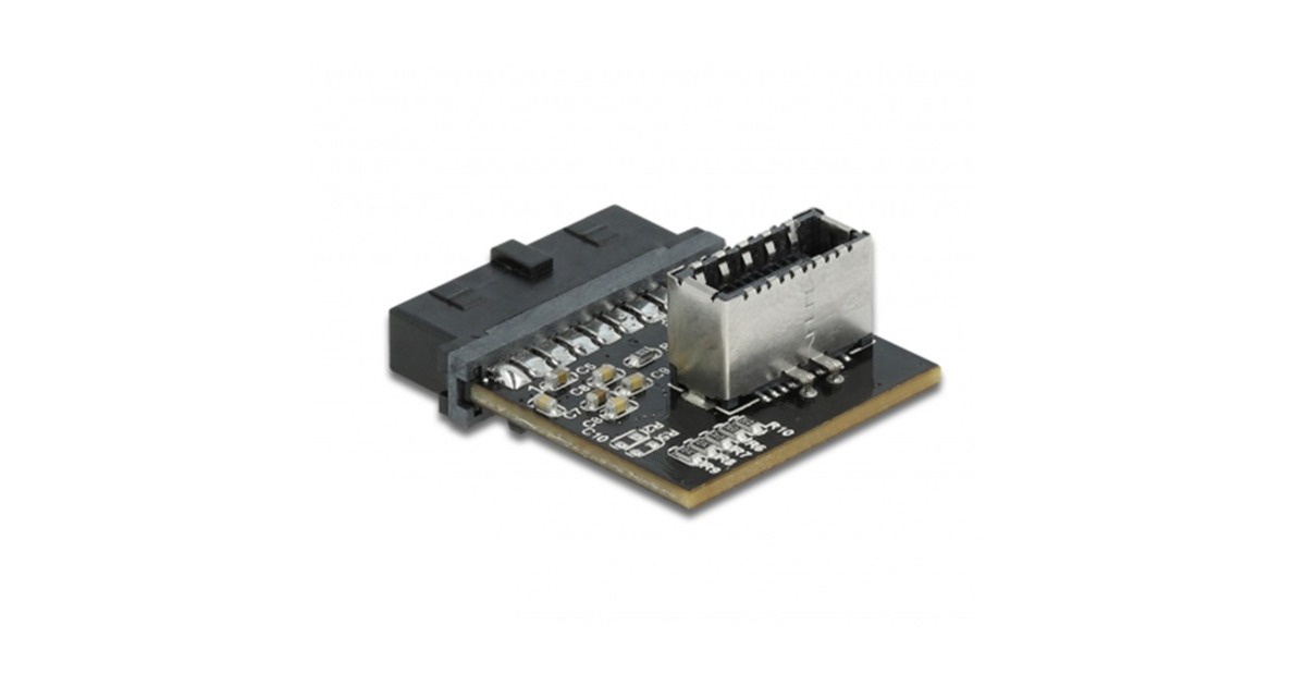 DeLOCK USB 3.0 Adapter Pin Header female to internal Key A female Zwart