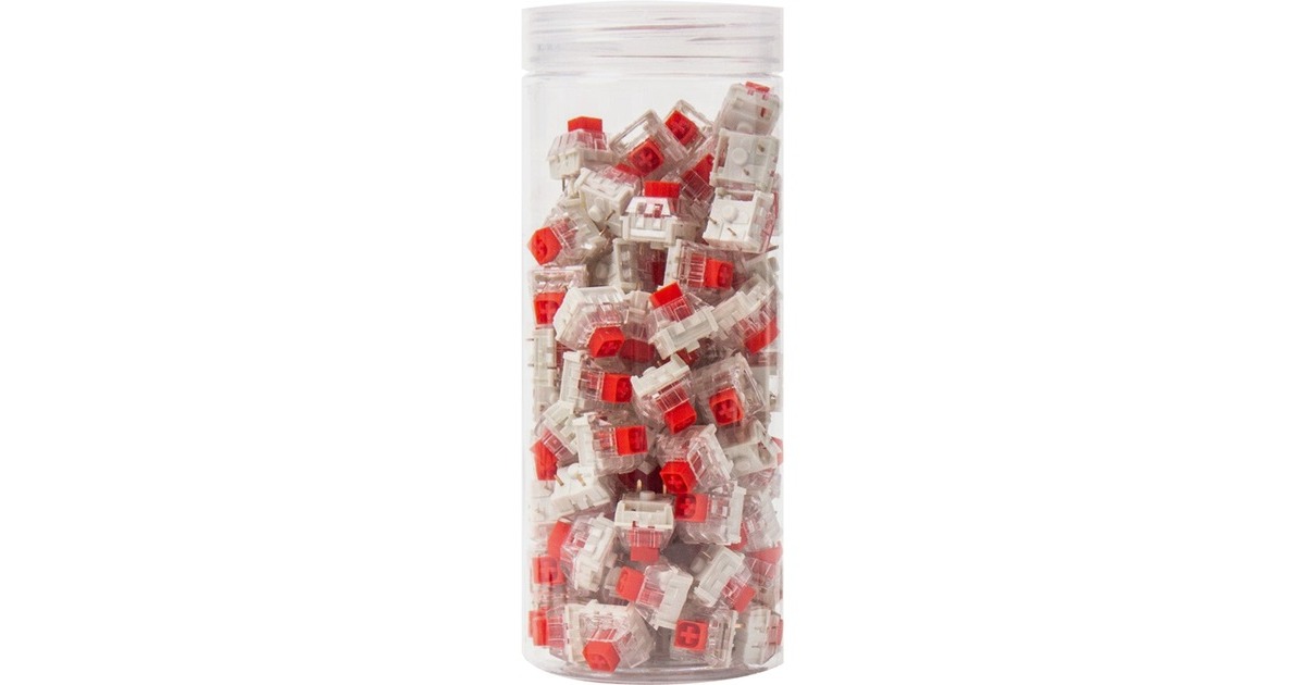 Keychron Kailh Box Red keyboard switches Rood/transparant, 110 stuks