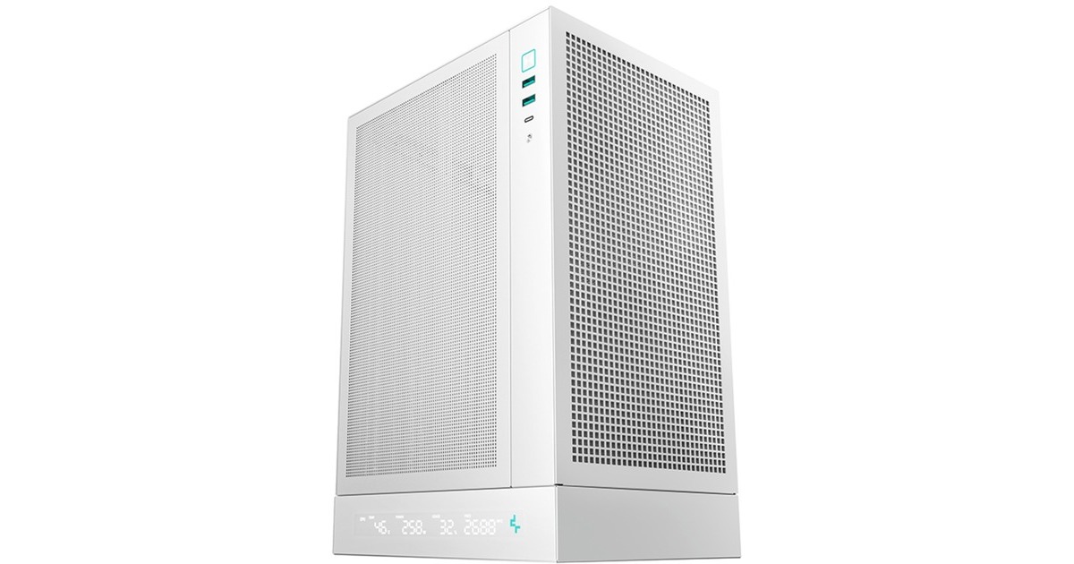 Deepcool CH170 DIGITAL mini tower behuizing Wit | 2x USB-A | 1x USB-C