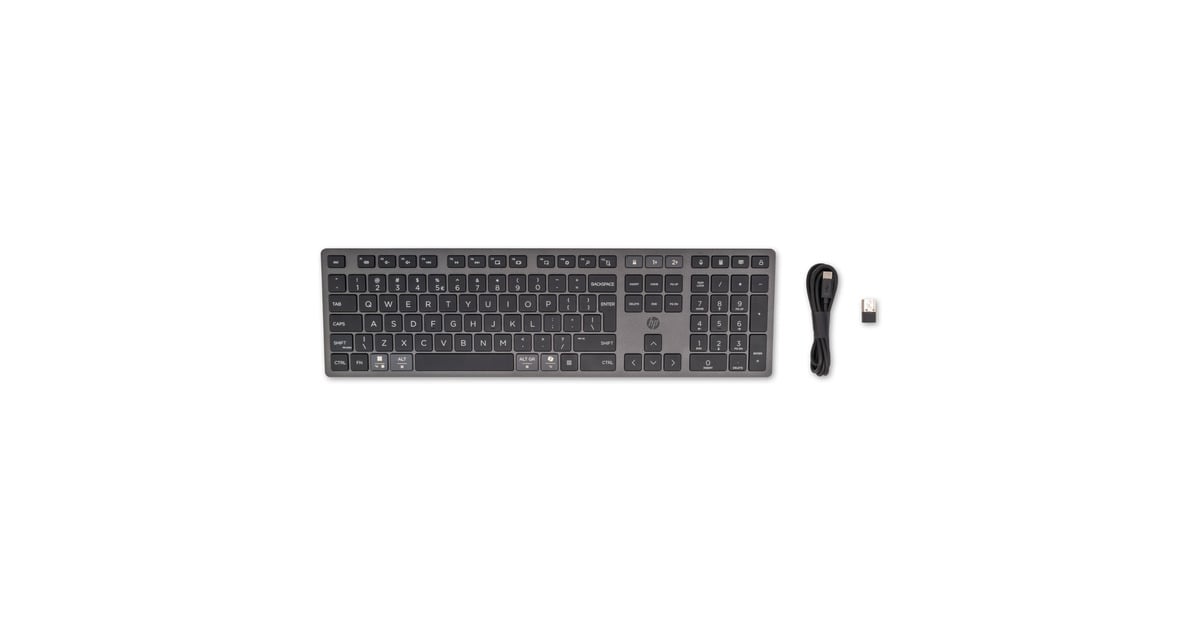 HP 720 Multi-Device Rechargeable Wireless Keyboard, toetsenbord Zwart ...