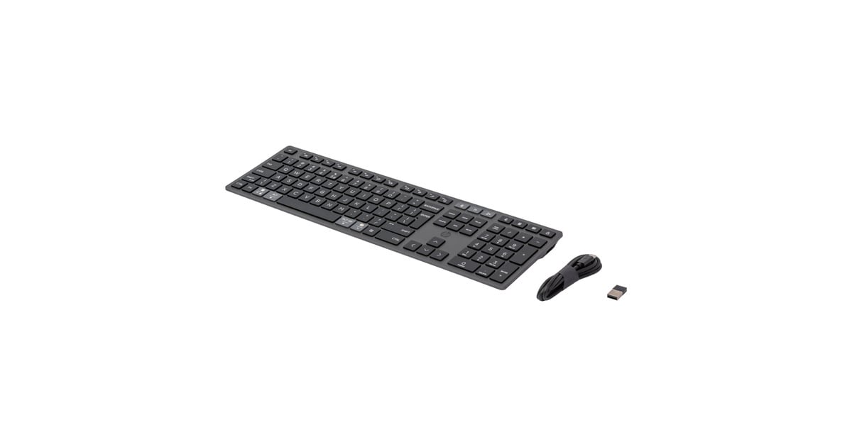 HP 720 Multi-Device Rechargeable Wireless Keyboard, toetsenbord Zwart ...