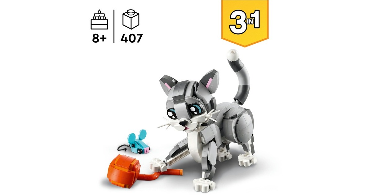 LEGO Creator 3-in-1 - Speelse kat Constructiespeelgoed 31163