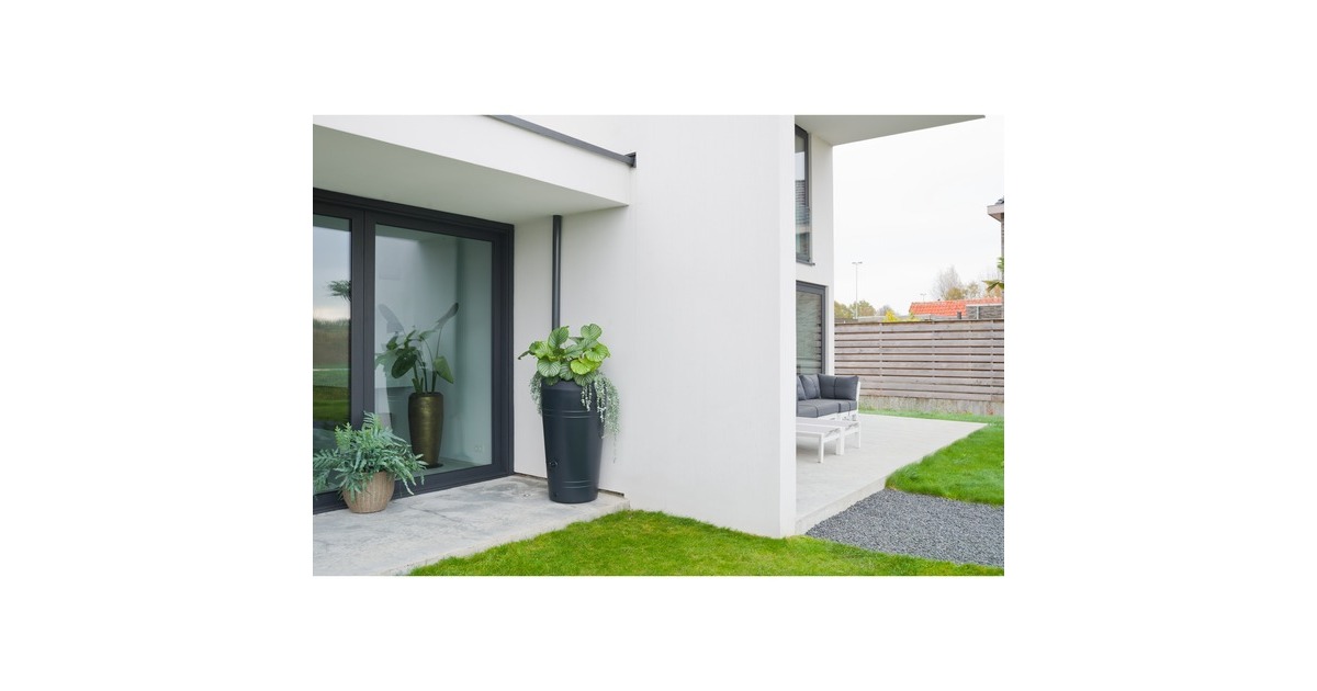 Nature Regenton Vaas Antraciet, 230 liter