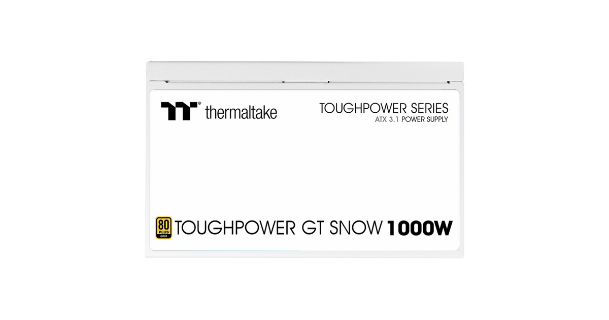 Thermaltake Toughpower GT Snow modulaire 1000 watt voeding Wit, 5x PCIe