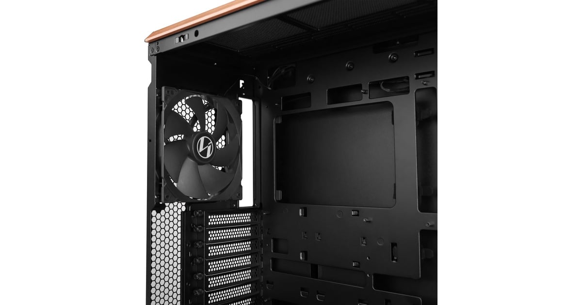 Lian Li LANCOOL 217 midi tower behuizing Zwart/houtkleur | 2x USB-A | 1x USB-C | Tempered Glass