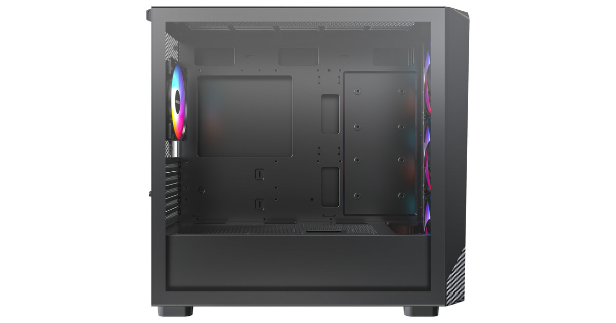 Montech X5M midi tower behuizing Zwart | 2x USB-A | 1x USB-C | RGB ...