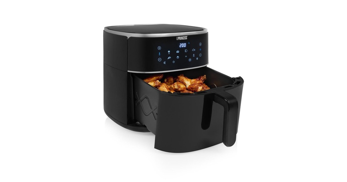 Princess 182254 Digitale Airfryer 8L heteluchtfriteuse Zwart, 8 liter | hetelucht | verstelbaar ...