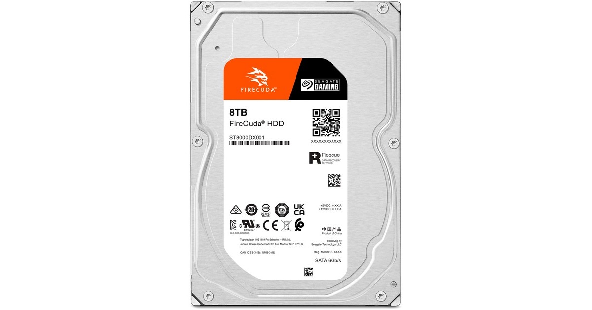 Seagate FireCuda 8 TB harde schijf ST8000DXA01, SATA/600
