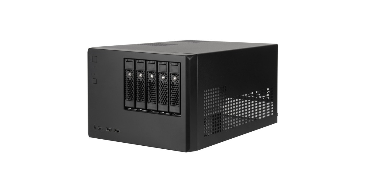 SilverStone SST-CS351 mini tower behuizing Zwart | 2x USB-A | 1x USB-C