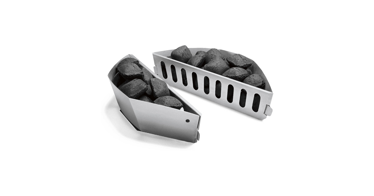 Weber Char-Basket houtskoolhouders houtkorf 2 stuks