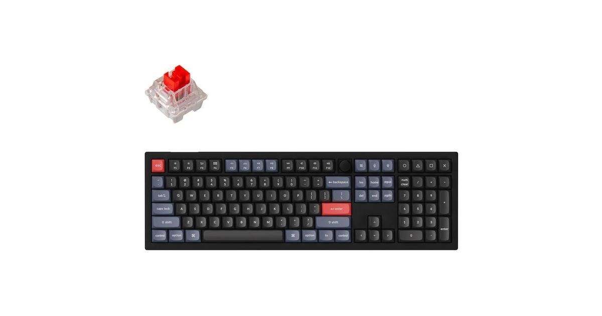 Keychron V6-D1, gaming toetsenbord Zwart, US lay-out, Keychron K Pro ...