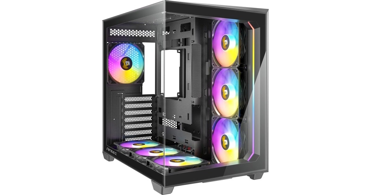 Antec C5 ARGB midi tower behuizing Zwart | 2x USB-A | 1x USB-C ...