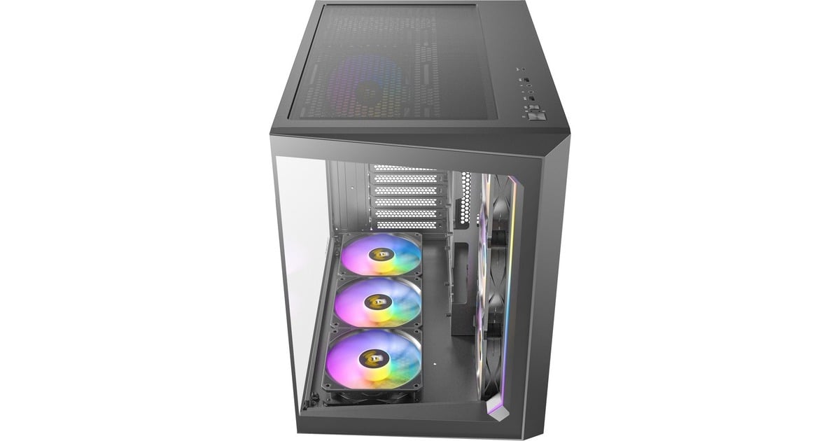 Antec C5 ARGB midi tower behuizing Zwart | 2x USB-A | 1x USB-C ...