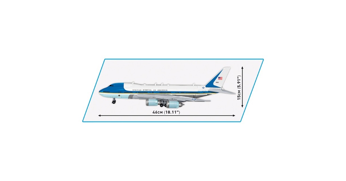COBI Boeing 747 Air Force One Constructiespeelgoed Schaal 1:144
