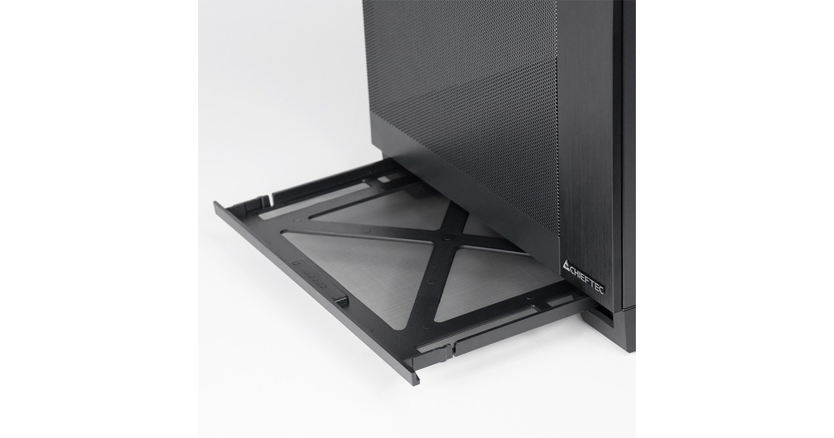 Chieftec Visio AIR midi tower behuizing Zwart | 2x USB-A | 1x USB-C ...