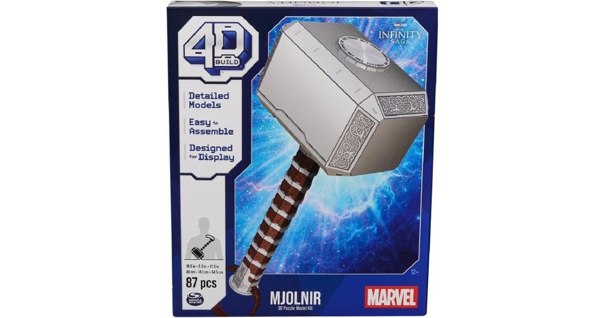 Spin Master Marvel: 4D Build - Thor Mjolnir Hammer 3D Puzzel