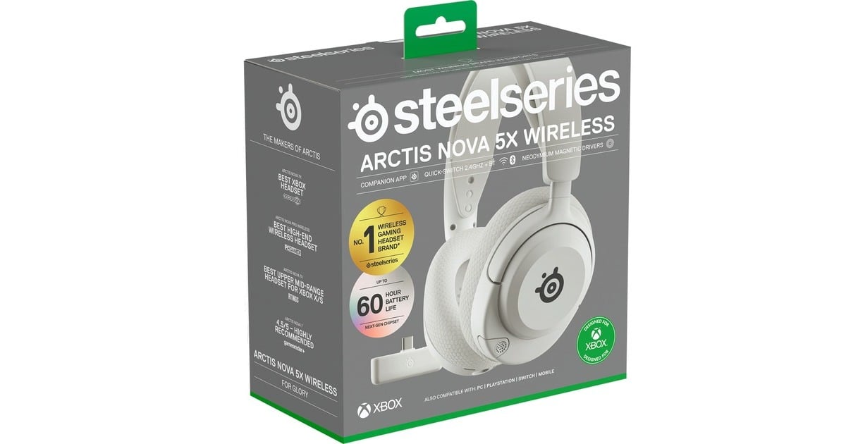 SteelSeries Arctis Nova 5X Wireless over-ear gaming headset Wit ...