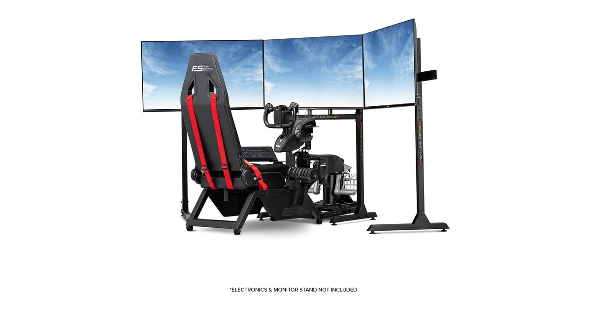 Next Level Racing Flight Simulator racing simulator Zwart/rood