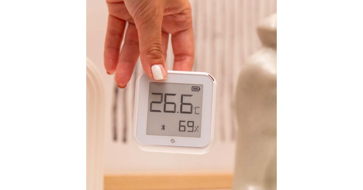 Shelly Plus H&T temperatuur- en vochtmeter Wit, Wifi, Bluetooth