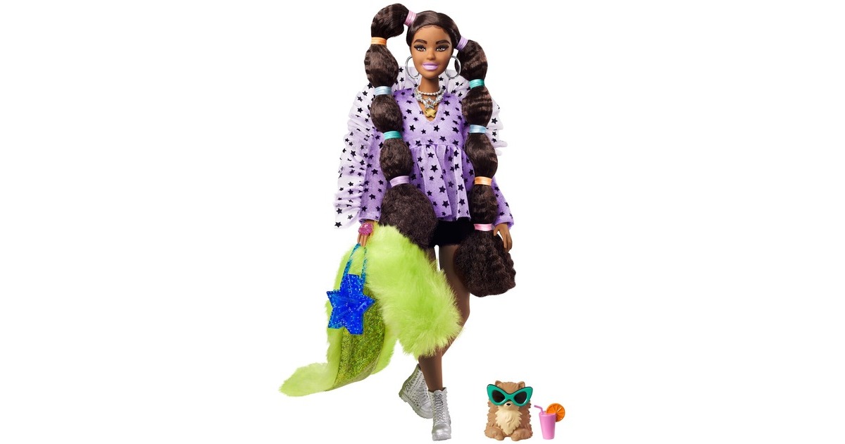 Barbie Extra #7 - Top & Furry Shrug with Pet Pomeranian Pop