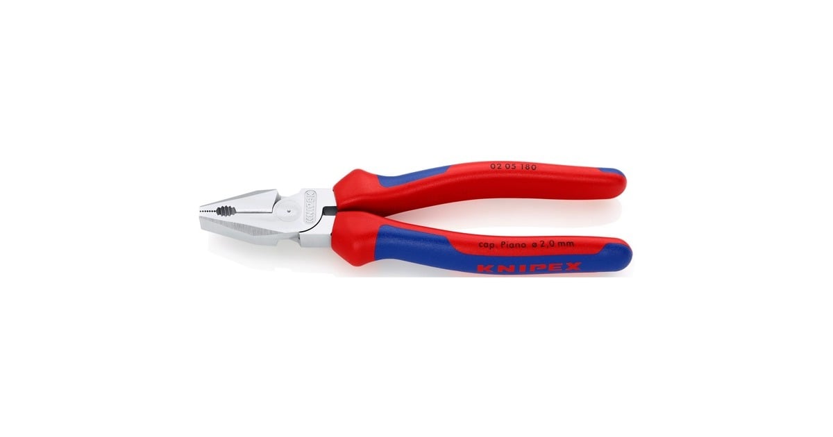 Knipex Kracht-Kombitang 180 mm combinatietang Rood/blauw