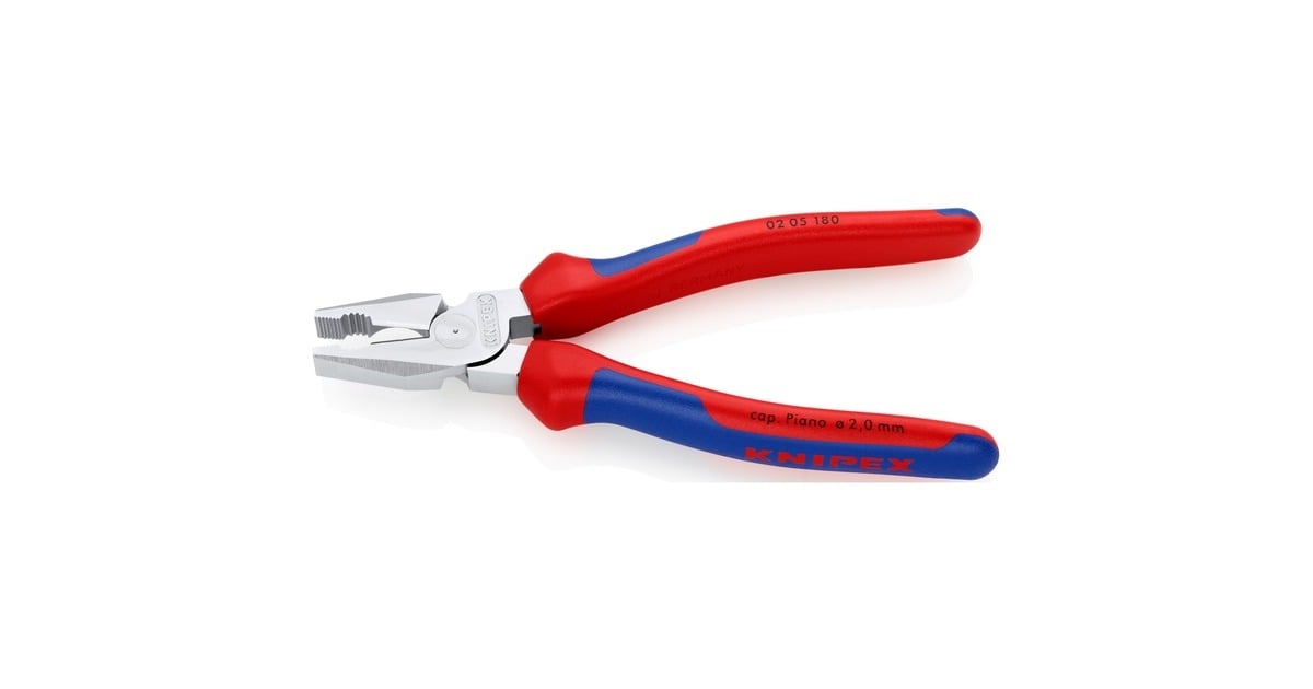 Knipex Kracht-Kombitang 180 mm combinatietang Rood/blauw