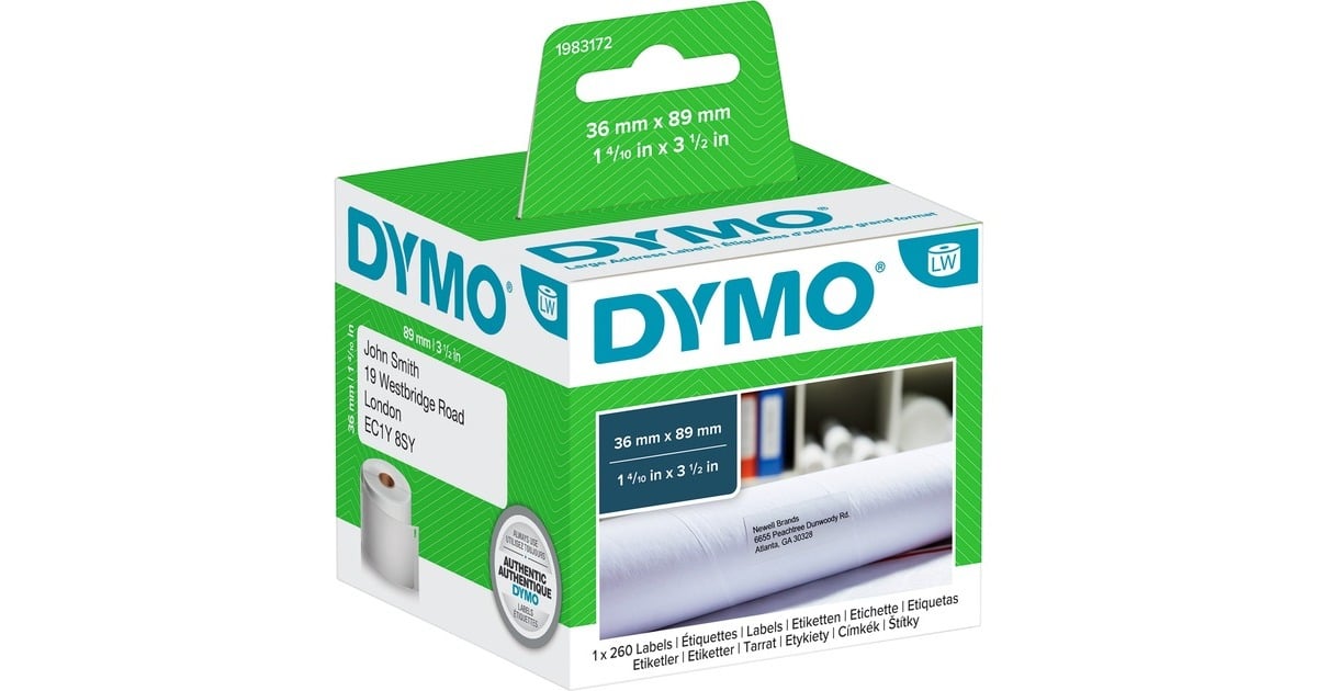 Dymo LW labels 89 mm x 36 mm 260 stuks