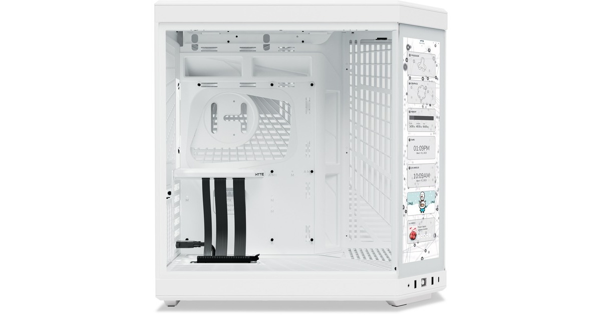 HYTE Y70 Touch Infinite midi tower behuizing Wit | 2x USB-A | 1x USB-C ...