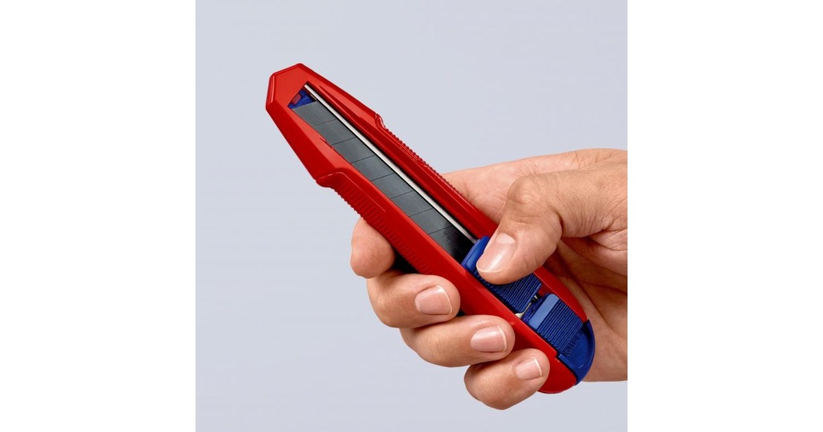 Knipex CutiX Universele mes stanleymes Rood/blauw, incl. 2 mesbladen