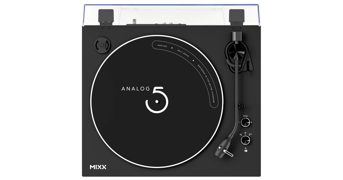 MIXX Analog 5 Vinyl Record platenspeler Zwart, 33/45 RPM