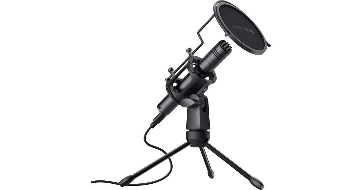 Trust GXT 241 Velica USB Streaming Microphone microfoon Zwart